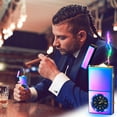 HOZVOMI Intelligent Watch Lighter with Colorful LED Lighting, USB ...