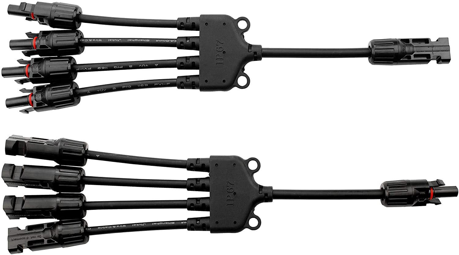 Solar Panel Connector Y Branch Connector 1 to 4, Solar Panel Cables and ...