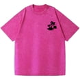 2026 Summer Hawaiian Mens Vintage Washed T Shirt Loose Palm Tree Sunset ...