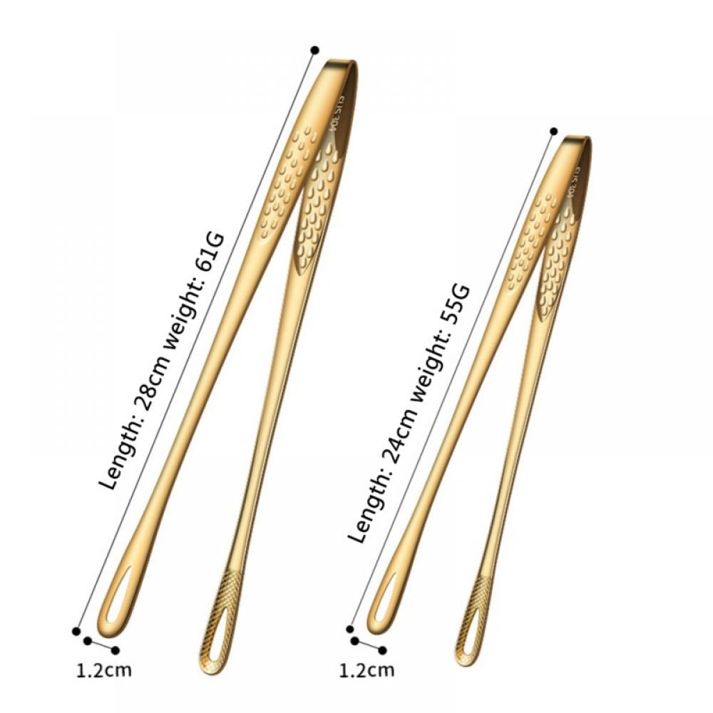 2 Pieces Stainless Steel Grill Tongs Korean Japanese Barbecue Tongs ...