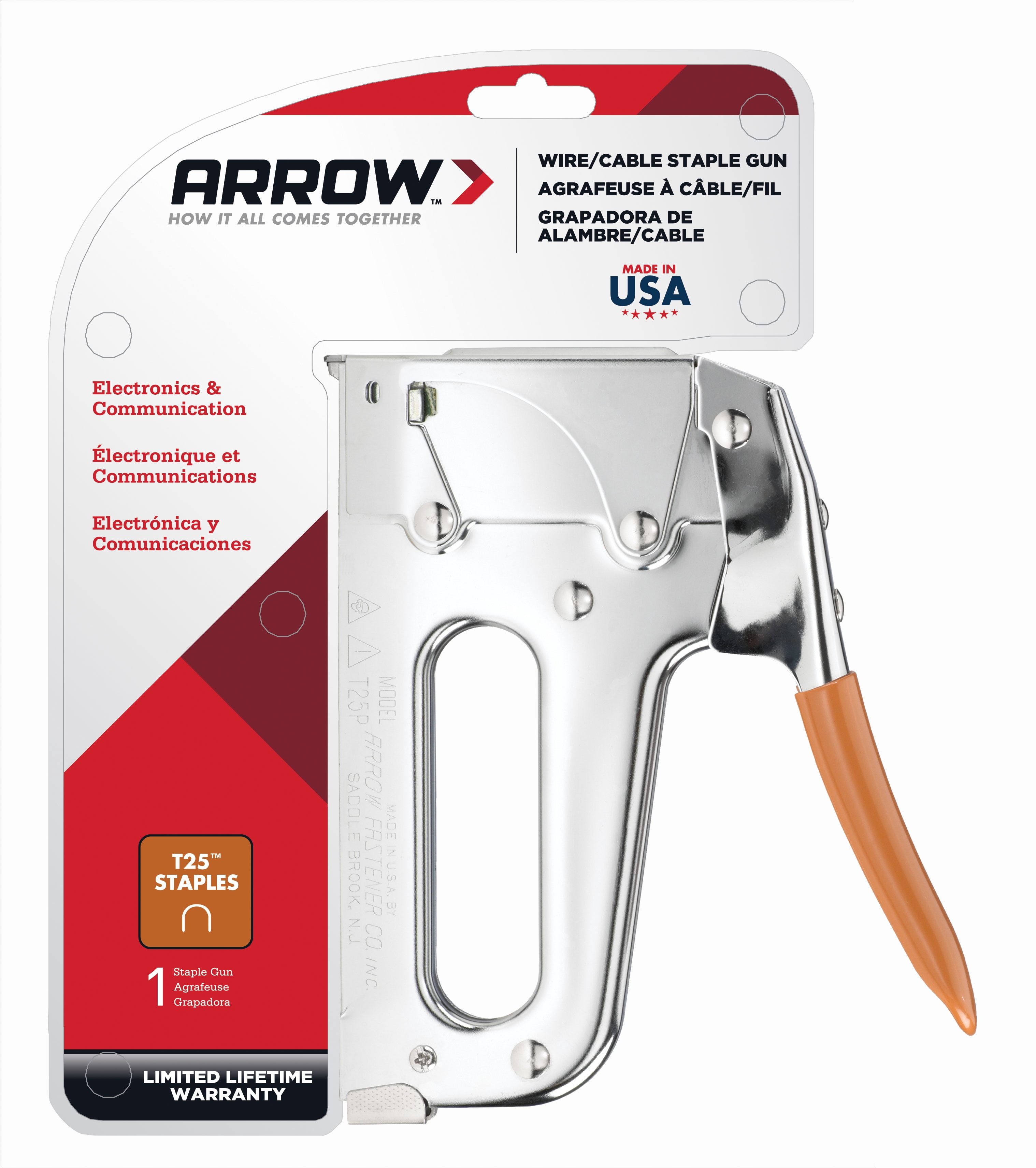 Cable Stapler Arrow Fastener T25 Low Voltage Wire Staple Gun | UK T25 ...