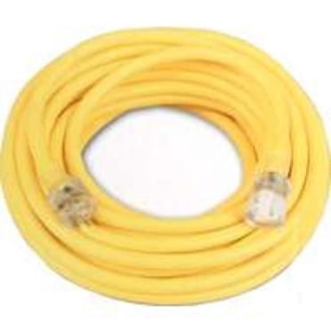 Coleman Cable 17980002 50' 10/3 Yellow American Contractor Outdoor ...