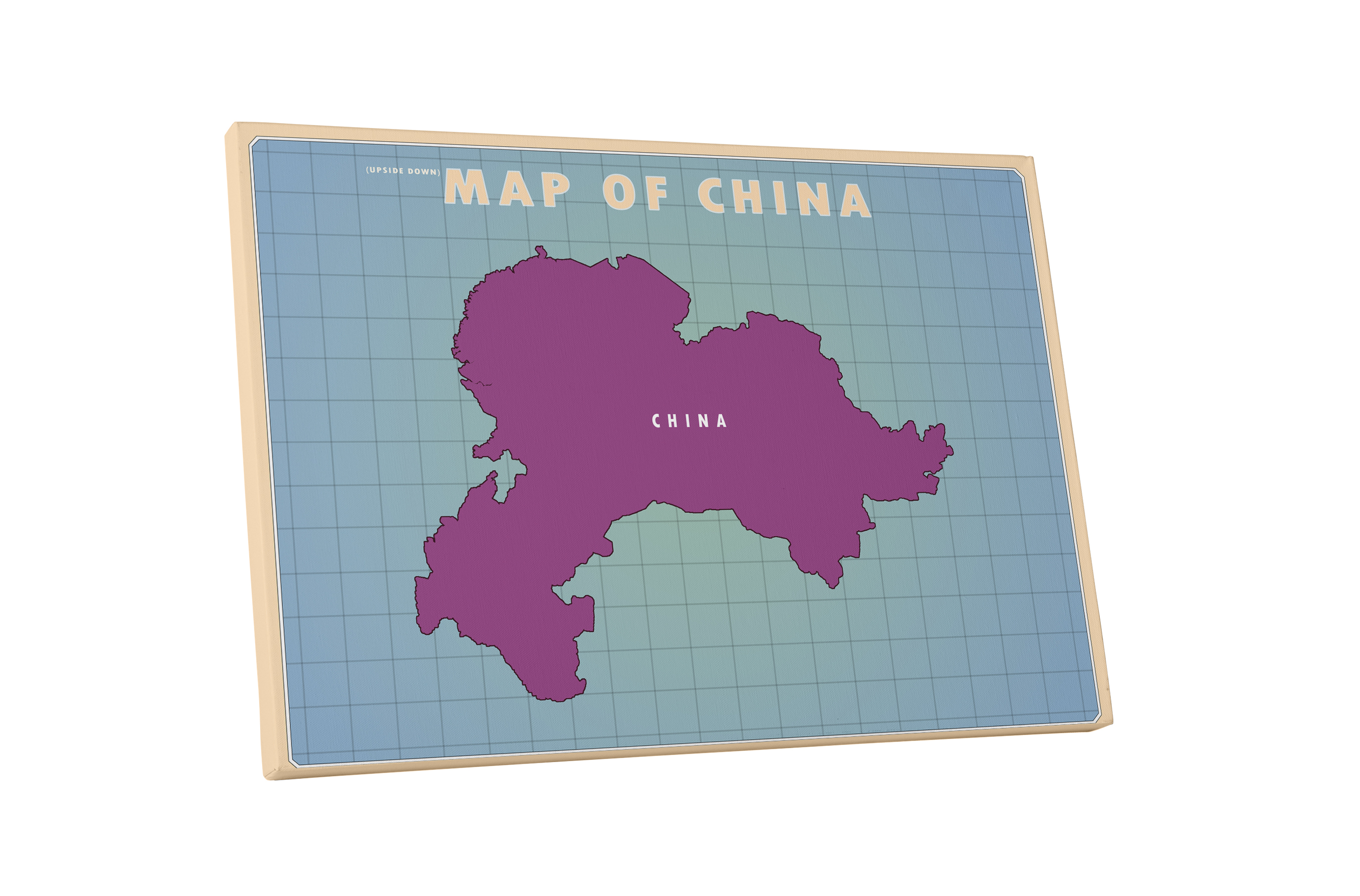 Pingo World 0127QD3Q84G "Map of China Upside Down" Gallery Wrapped ...