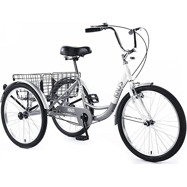 Fomas 7 Speed Tricycles 24" Cruiser Bike with Low-Step Through Frame ...