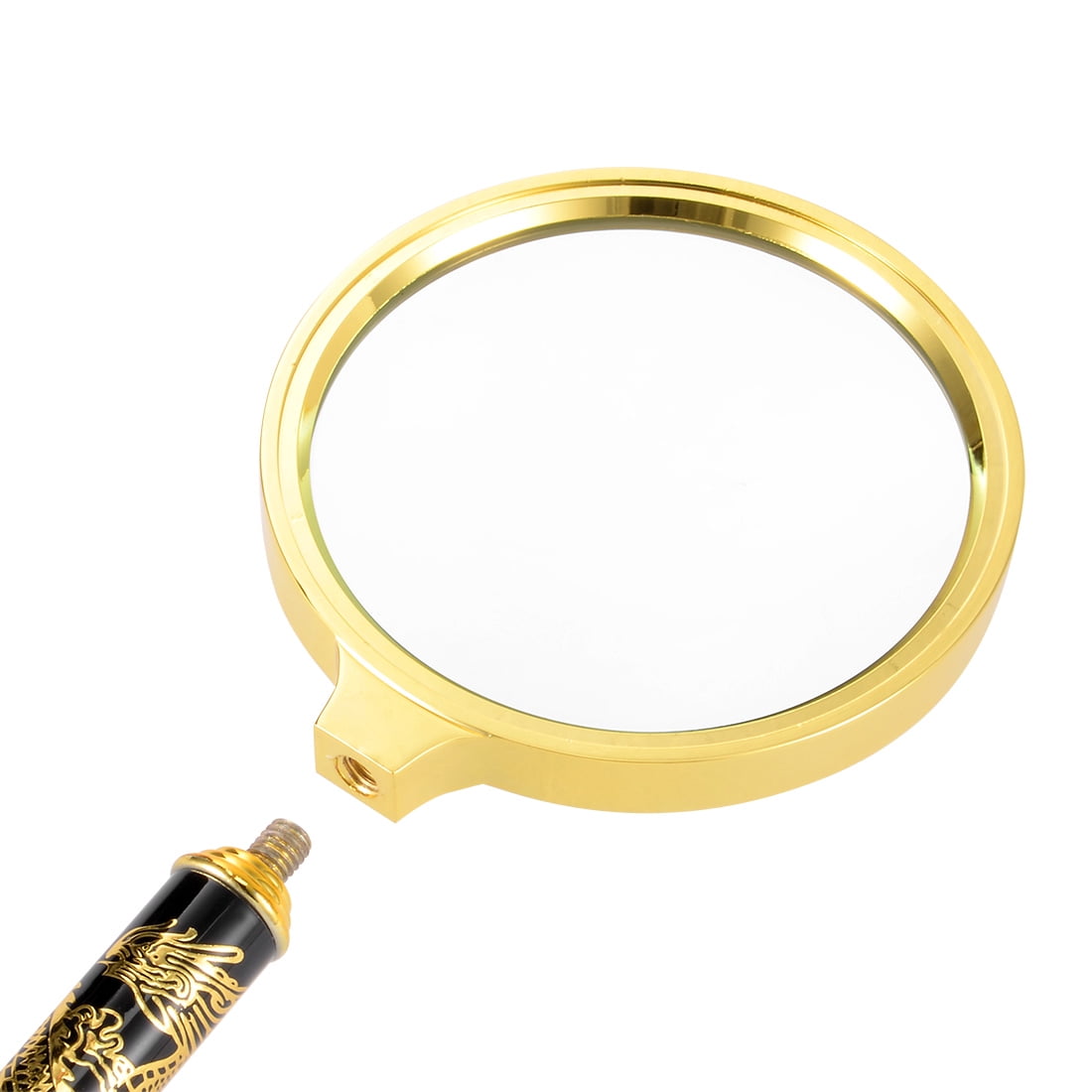 80mm 10X Handheld Book Reading Magnifying Glass Lens Magnifier Gold Tone