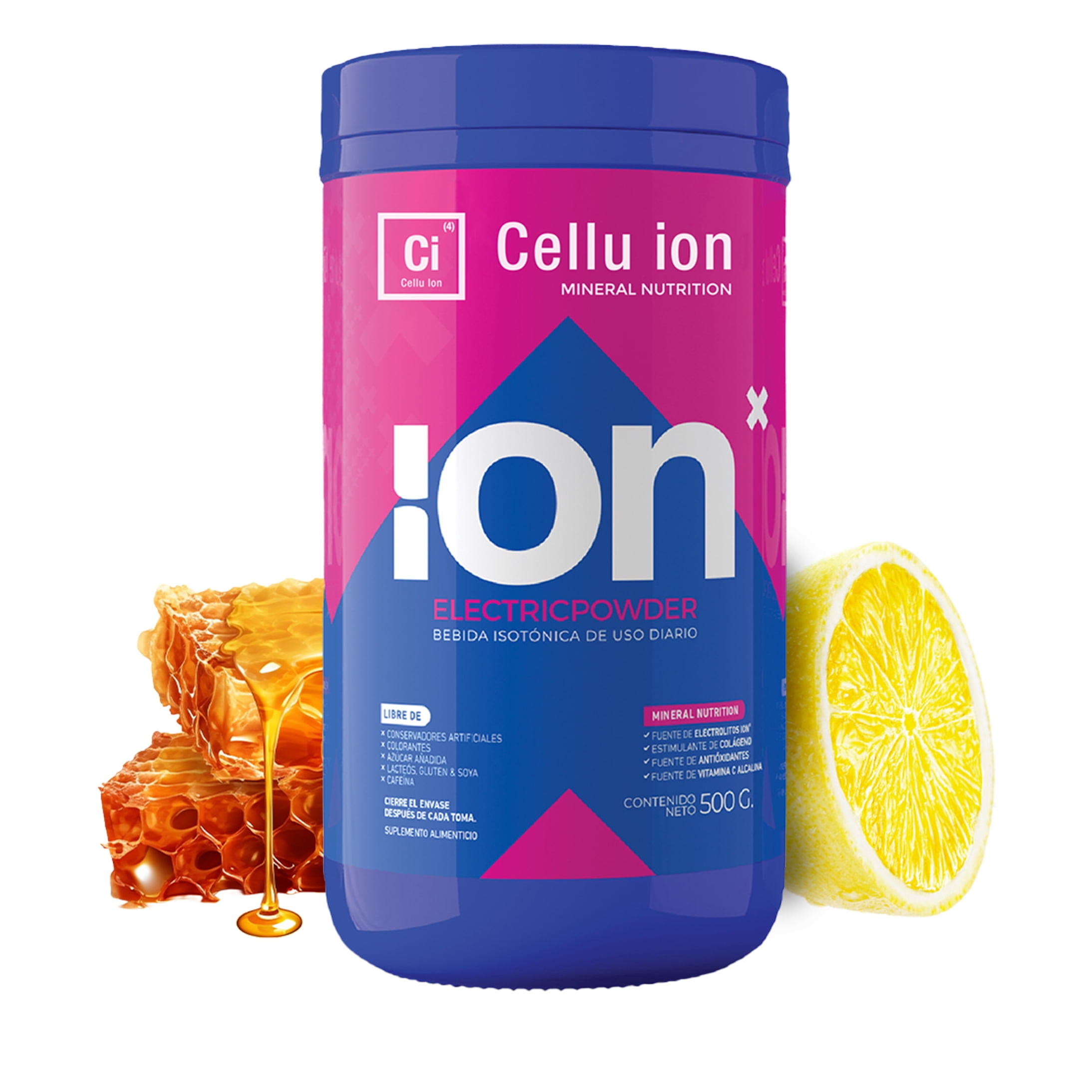 Cellu ion Bebida Isotónica en Polvo 500 g | A Base de Vitamina C ...
