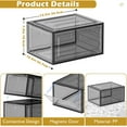 Thicken & Sturdy Clear Shoe Storage Organizer with Magnetic Door ...