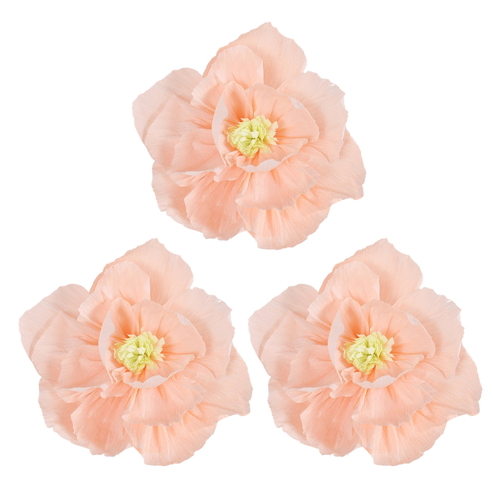 3Pcs 3D Crepe Paper Flowers - Realistic Visual Effects - Create ...