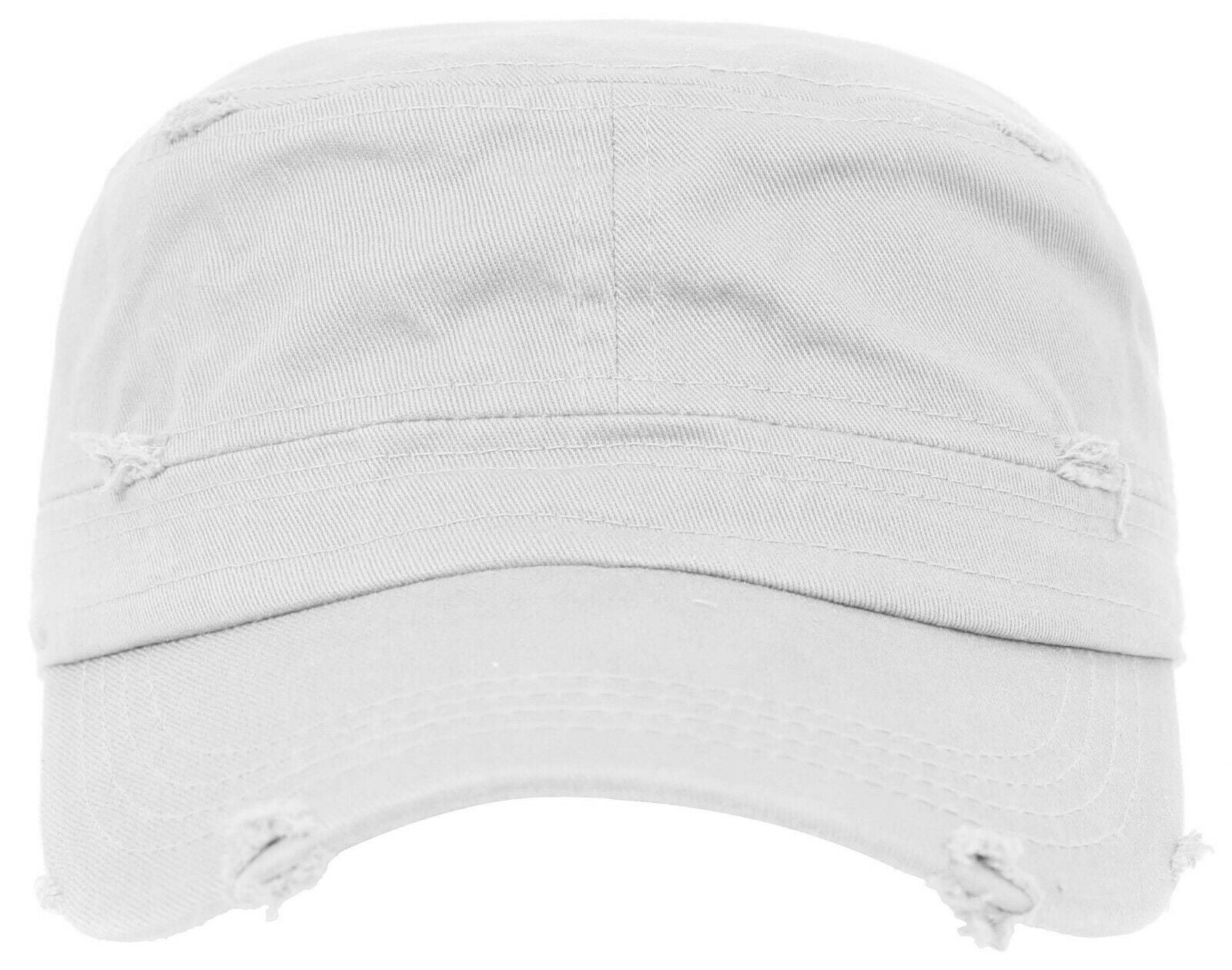 CADET CAP Army Military Style Hat Cotton Classic Solid Camo Basic ...