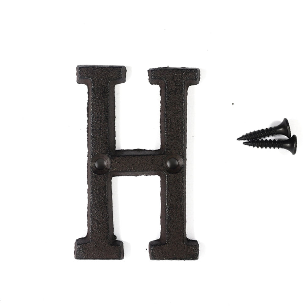 3 inch Vintage Decorative Cast Iron Metal Alphabet Letters Wall Sign ...