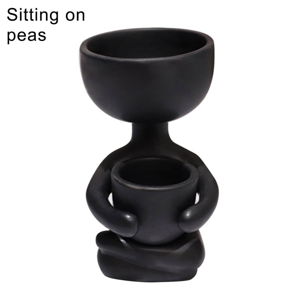 Imitation Human Shaped Ceramic Flowerpot Small Succulent Pot Planting ...