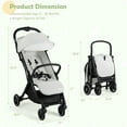 INFANS Lightweight Baby Stroller, Foldable Compact Travel Stroller for ...