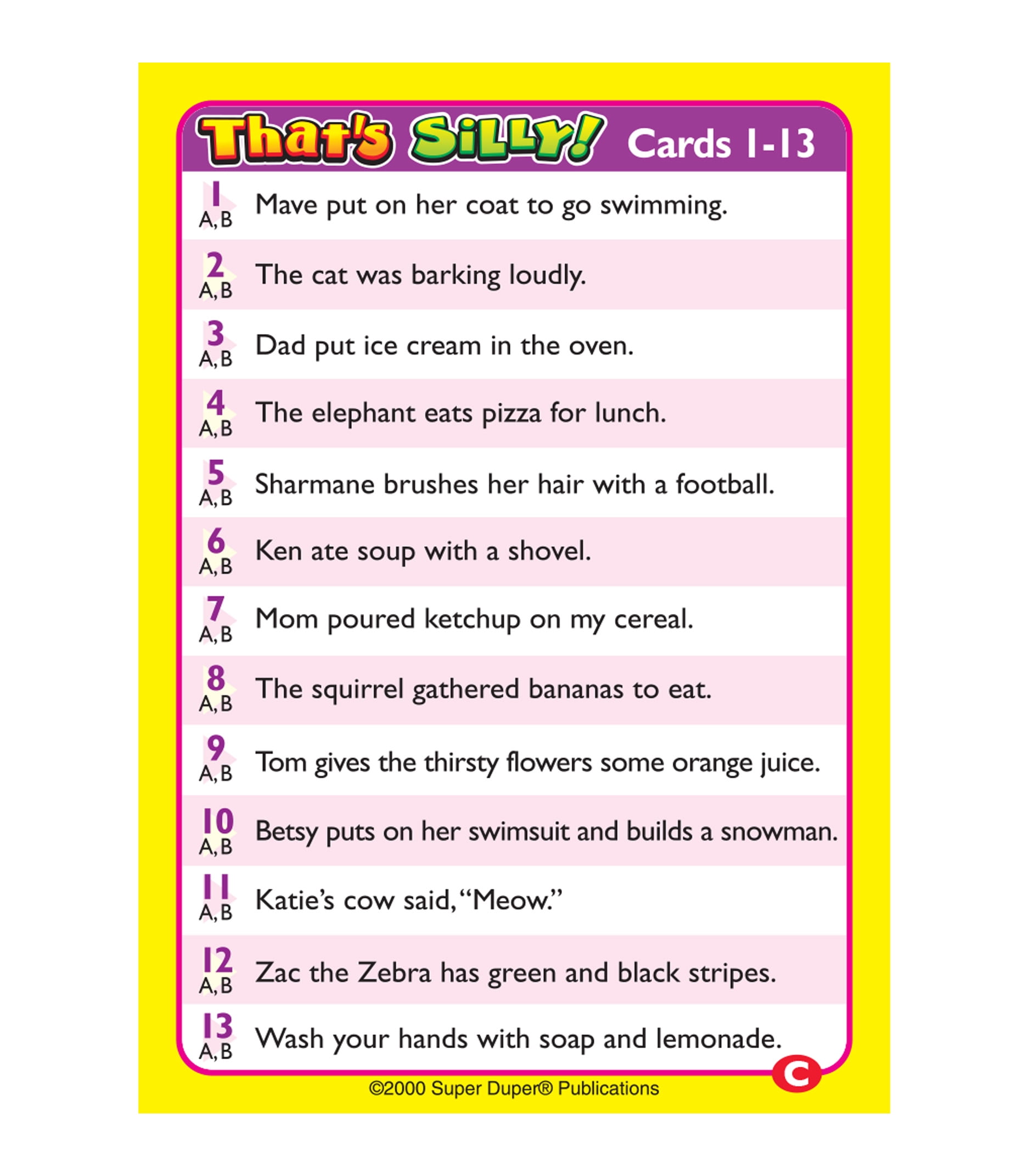 Buy Super Duper Publications | That's Silly! Fun Deck Flash Cards ...