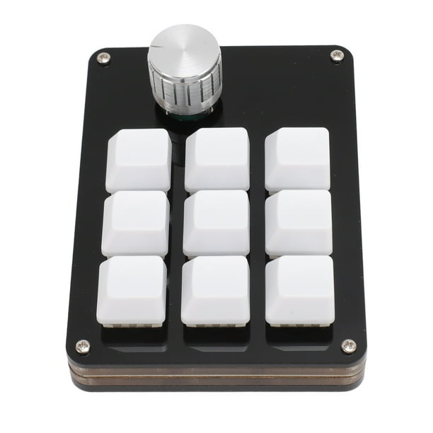 Mini 9 Key Keypad With Knob Macro Programming Keyboard Hot Swappable Key Line Separation Blue ...