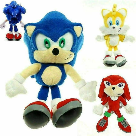 Sonic The Hedgehog Plush Knuckles Silver Tails Stuffed Teddy Bear Soft ...