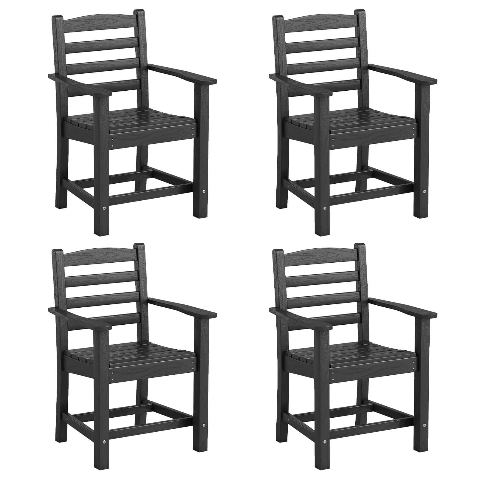 Click here for Costway Patio Dining Chairs Set Of 4 With Wide Arm... prices