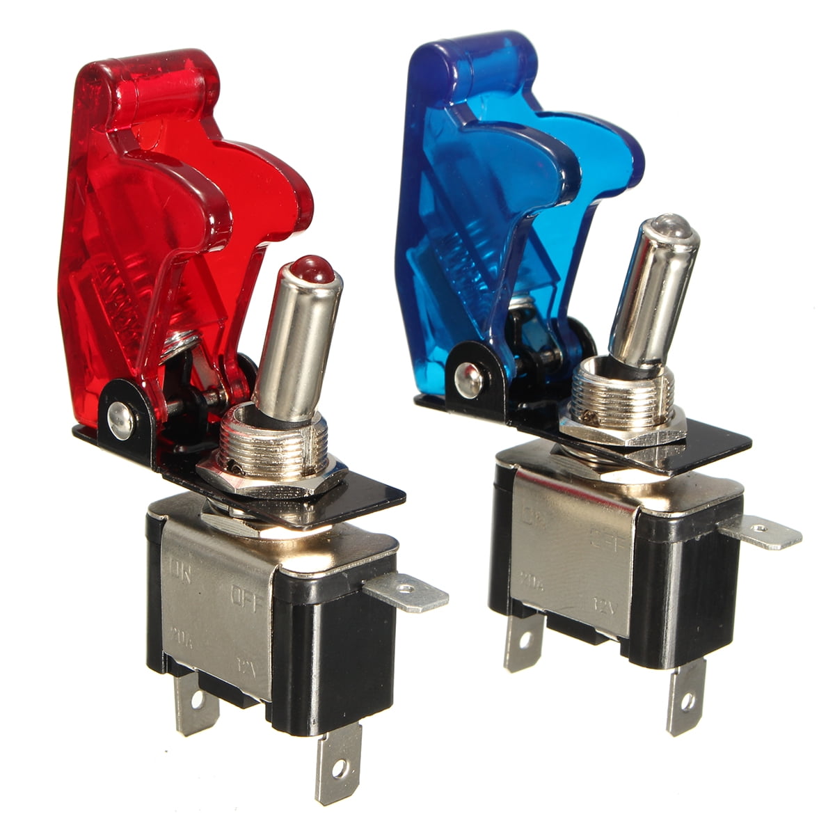 M.way 12V 20A LED Light SPST Toggle Rocker Switch Control On/Off for ...