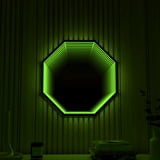 Ozarke Illuminated 3D Octagon Infinity LED Wall Mirror with RGB Color ...