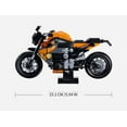 196PCS Building Block Motorcycle Model, Orange & Black Street Bike ...