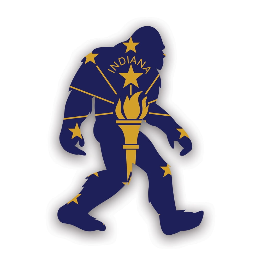 Indiana Bigfoot Sticker Decal - Self Adhesive Vinyl - Weatherproof ...