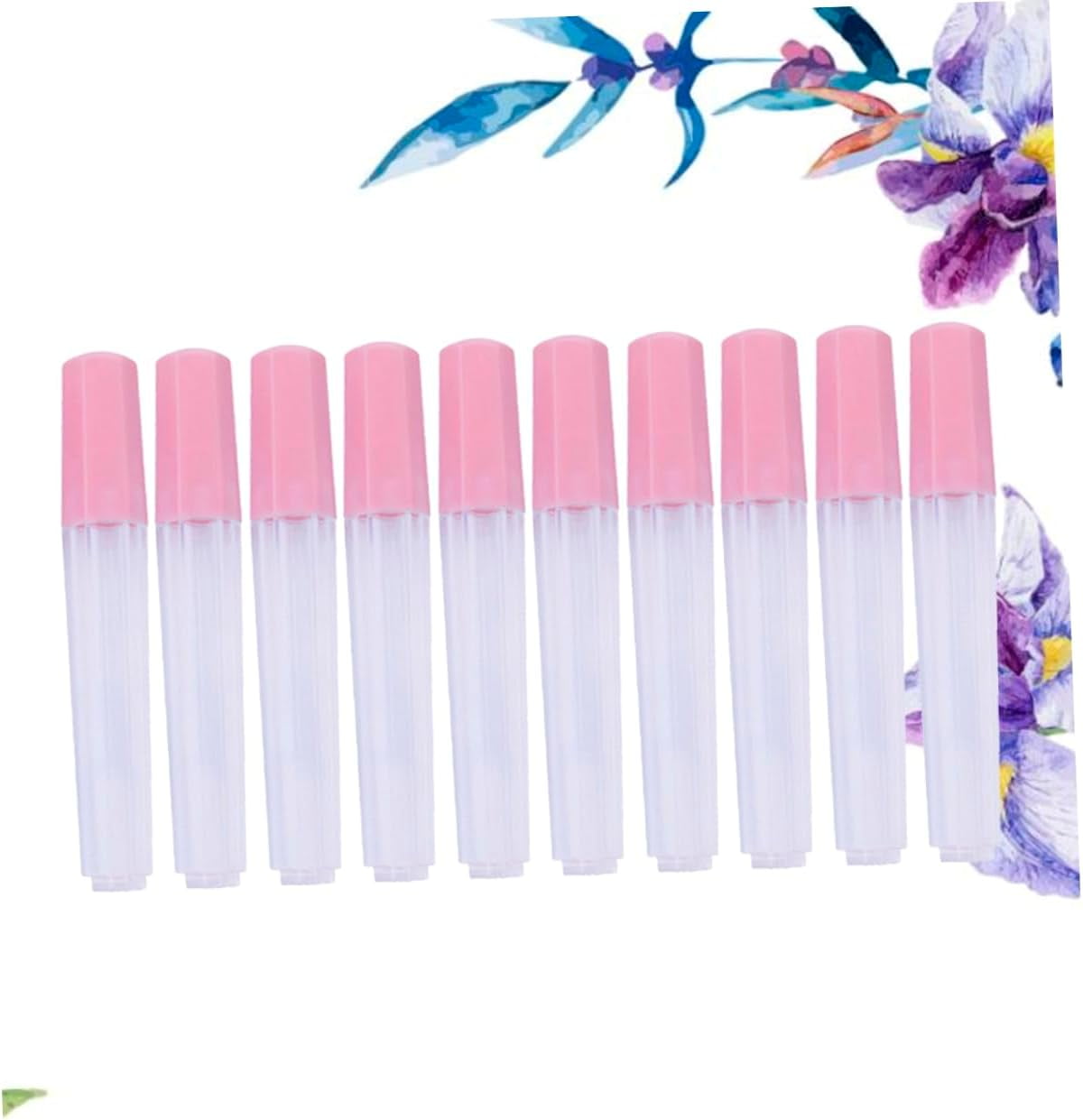 10pcs Plastic Container Clear Stand Test Tubes with Lids Needle Tube ...