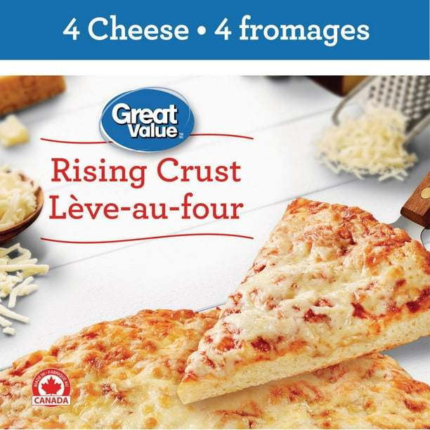 Great Value Rising Crust 4 Cheese Pizza, 632 g - Walmart.ca