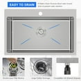 30 Inch Drop In Kitchen Sink - 30x22 Stainless Steel Topmount Sink 16 ...