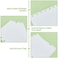 24 Sheets A7 4.84x3.58inch 6-Holes Plastic Binder Dividers White Index ...