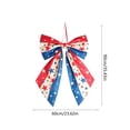 BAOPAI Independence Day Red White Blue Star Bow - Patriotic Decorative ...