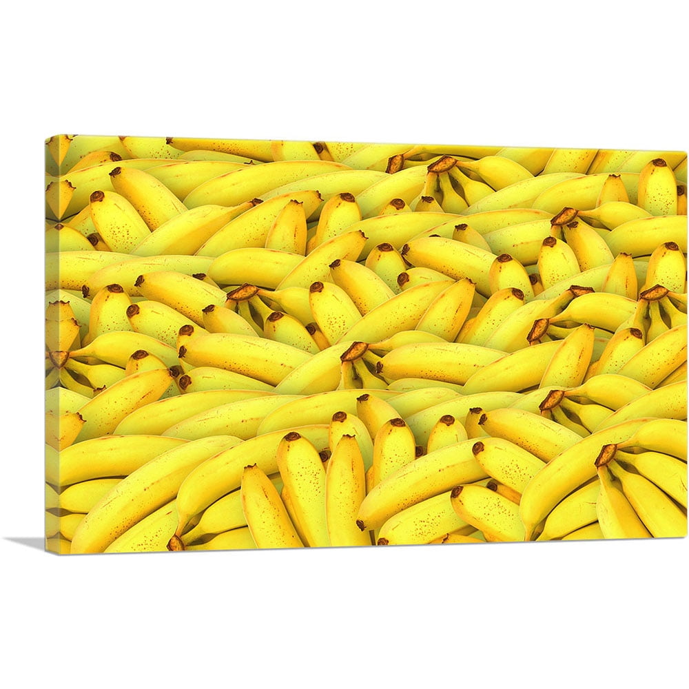 ARTCANVAS Bananas Pattern Supermarket decor Canvas Art Print - Size: 40 ...