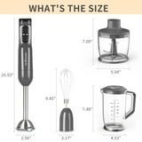 La Reveuse Immersion Hand Blender, 3 in 1, 300 Watts 2 Speeds Multi ...