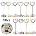 10PC Card Holder Heart Pattern Table Number Name Card Holder Wedding ...