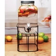 Sun Tea Mini Mason Jar Beverage Dispenser 1 Gallon Glass Drink Server ...
