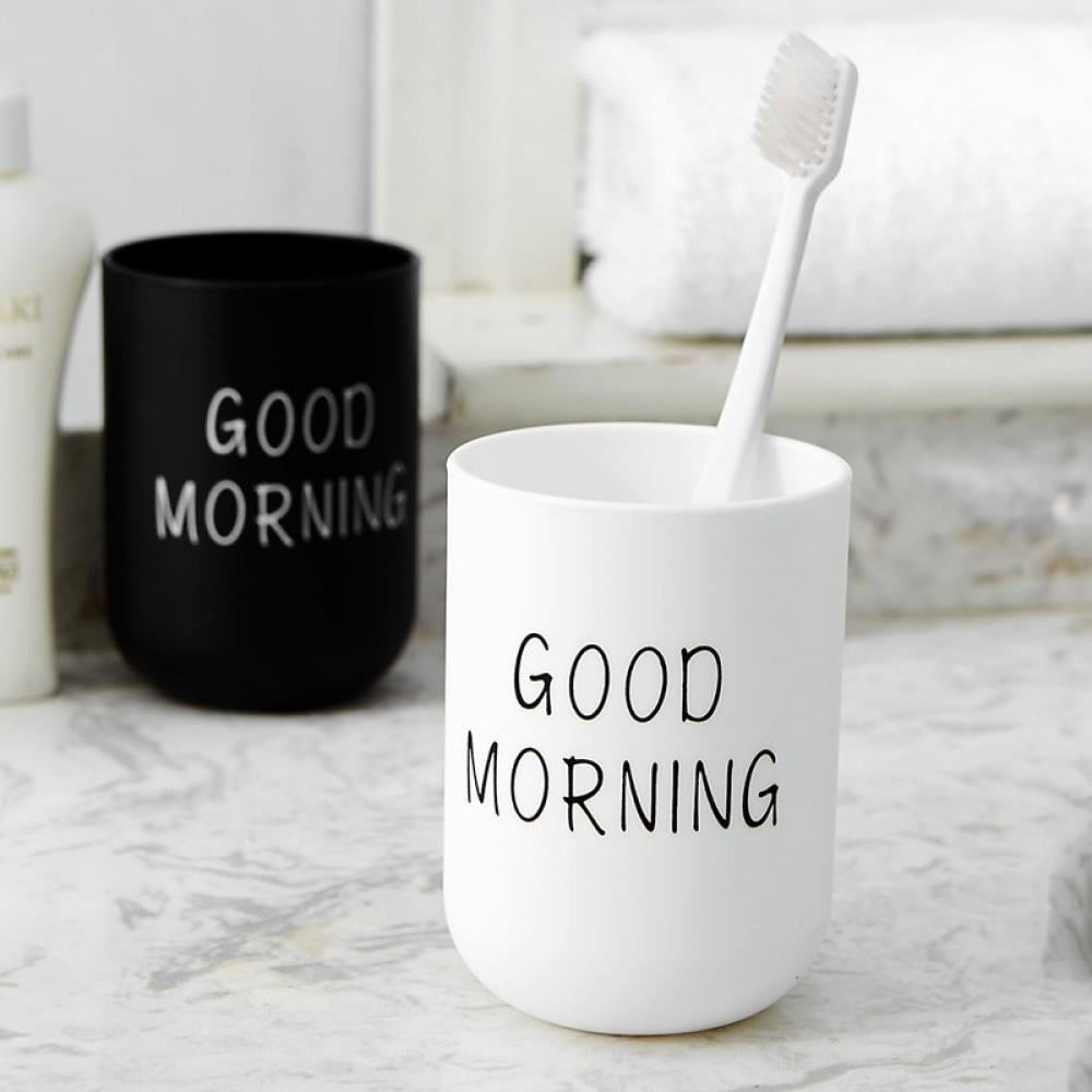 Home Good Morning Mouthwash Brushing Innovative Text Couple Set Washing ...