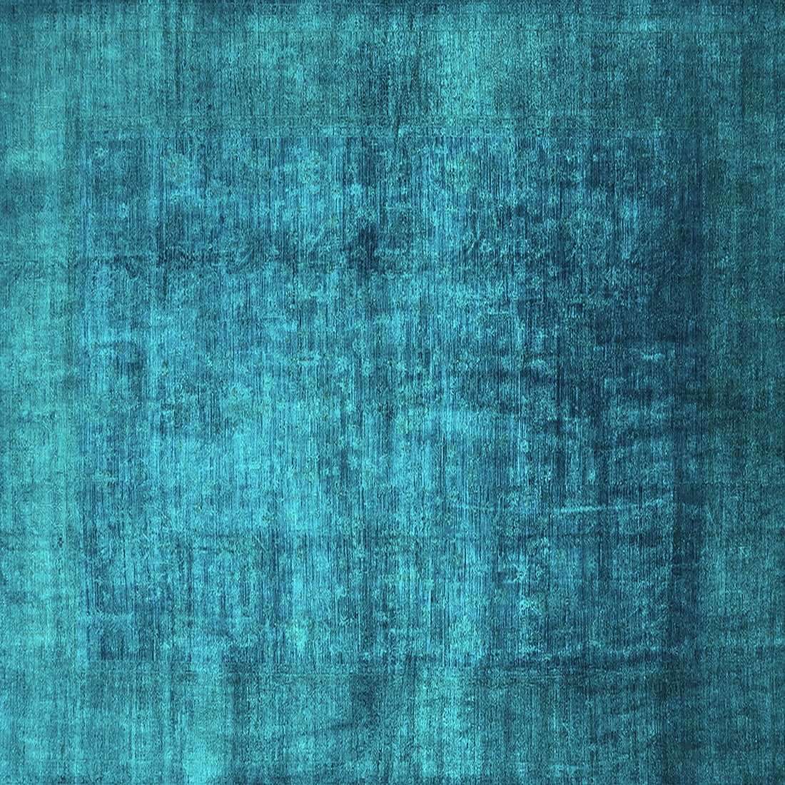 Ahgly Company Machine Washable Indoor Square Oriental Turquoise Blue ...