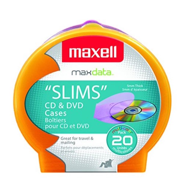 Slim CD/DVD Shell Cases, 20 pk (Assorted Colors) - Walmart.ca