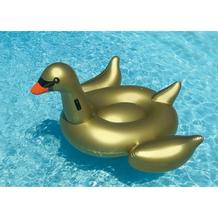 Swimline Giant Golden Goose Inflatable Swimming Pool Riding Float ...