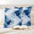 Abstract Blue Marble Texture Waterproof Throw Pillow Covers Set of 2 ...
