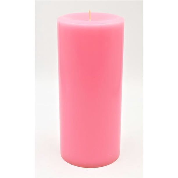 4" x 9" Pink Pillar Candle - Walmart.com - Walmart.com