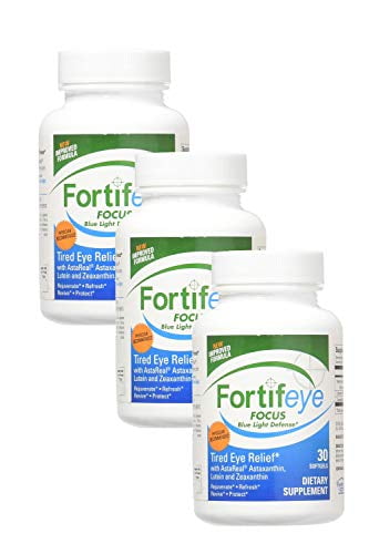 Fortifeye Vitamins Focus Eye Care Supplement, Complex Mix of Macular ...