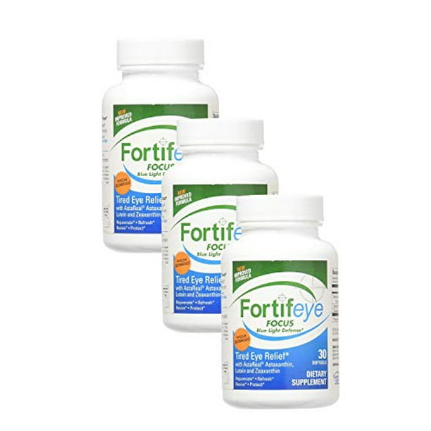 Fortifeye Vitamins Focus Eye Care Supplement, Complex Mix of Macular ...