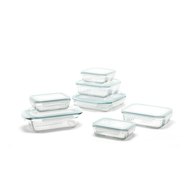 Glasslock Microwave Safe Glass Food Storage Bakeware Containers 14 ...