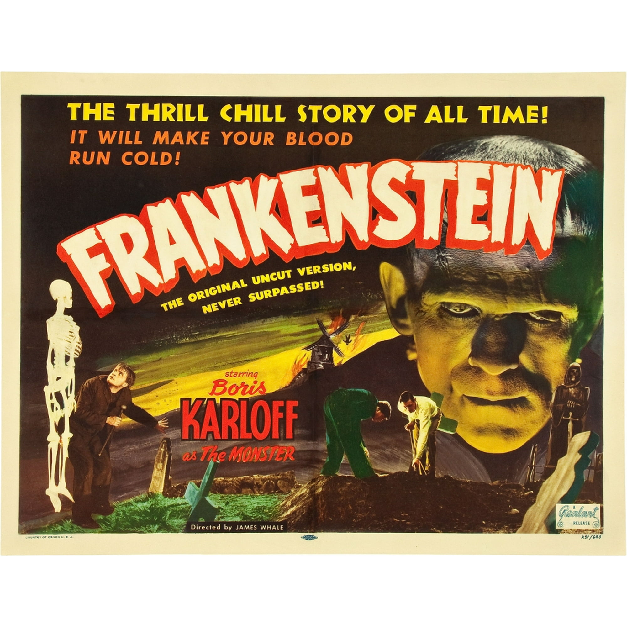 Original Frankenstein Movie Poster