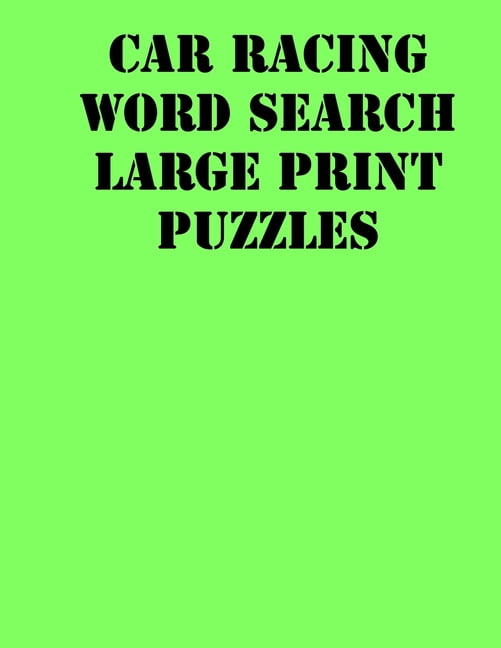 Race Car Word Search