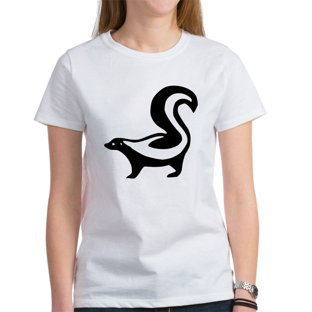 CafePress - CafePress - Black Skunk T Shirt - Women's Classic T-Shirt ...