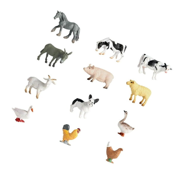 12 Pieces Realistic Animal Figures Figurines animals figurine forest ...