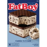 FatBoy, Cookies 'N Cream Ice Cream Sandwiches, 30 fl oz Carton Box ...