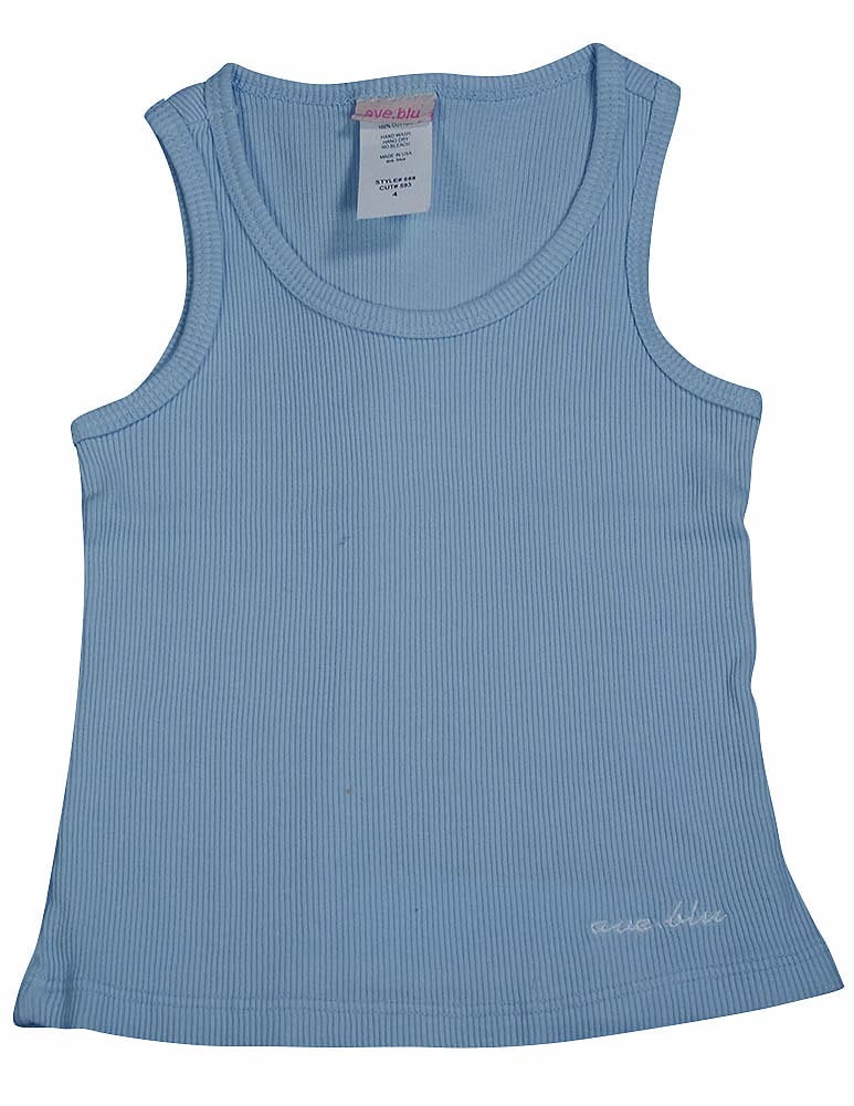 Ave.blu - Little Girls' Ribbed Tank Top with Emboidered Logo 3027-4 ...