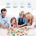 LENNYSTONE Wooden Alphabet Number Shape Puzzles for Toddlers Age 3-6 ...