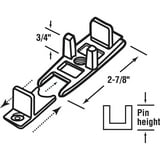 Bypass Door Guide with 3/4 in. High, Adjustable Nylon (2-pack ...